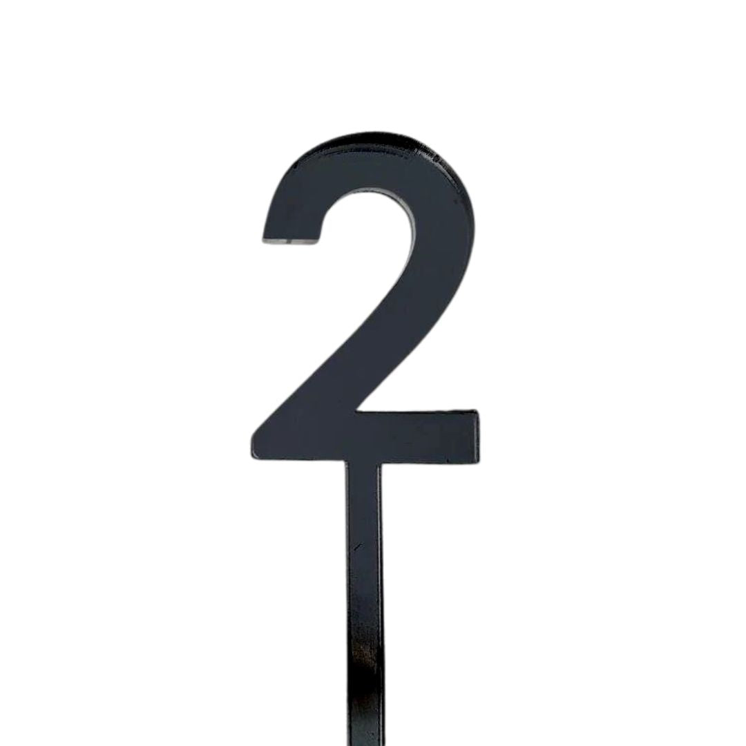 4.5cm Acrylic Number 2 - Black – Cake & Kitchen