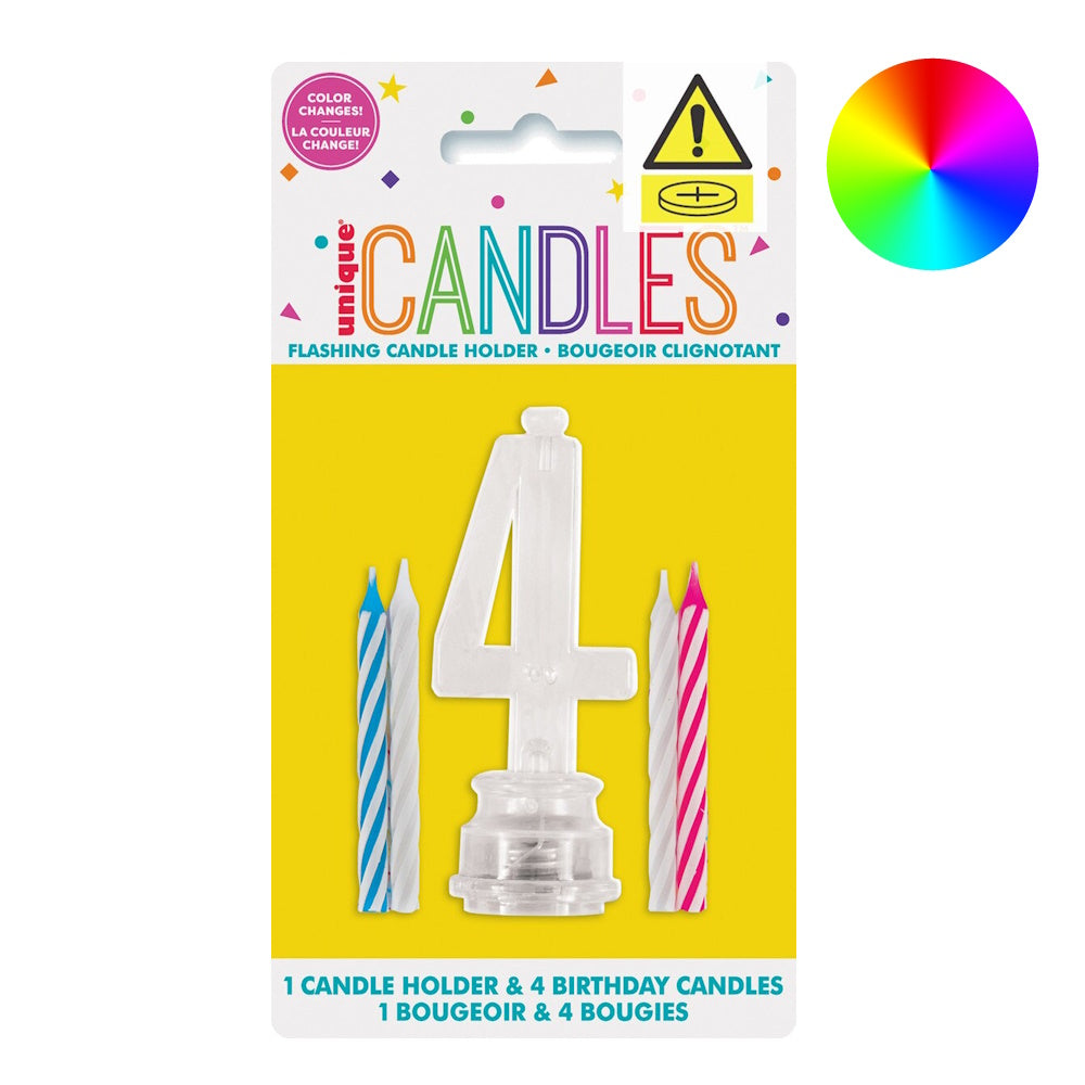 LED Flashing Number Candle - 4 – Cake & Kitchen