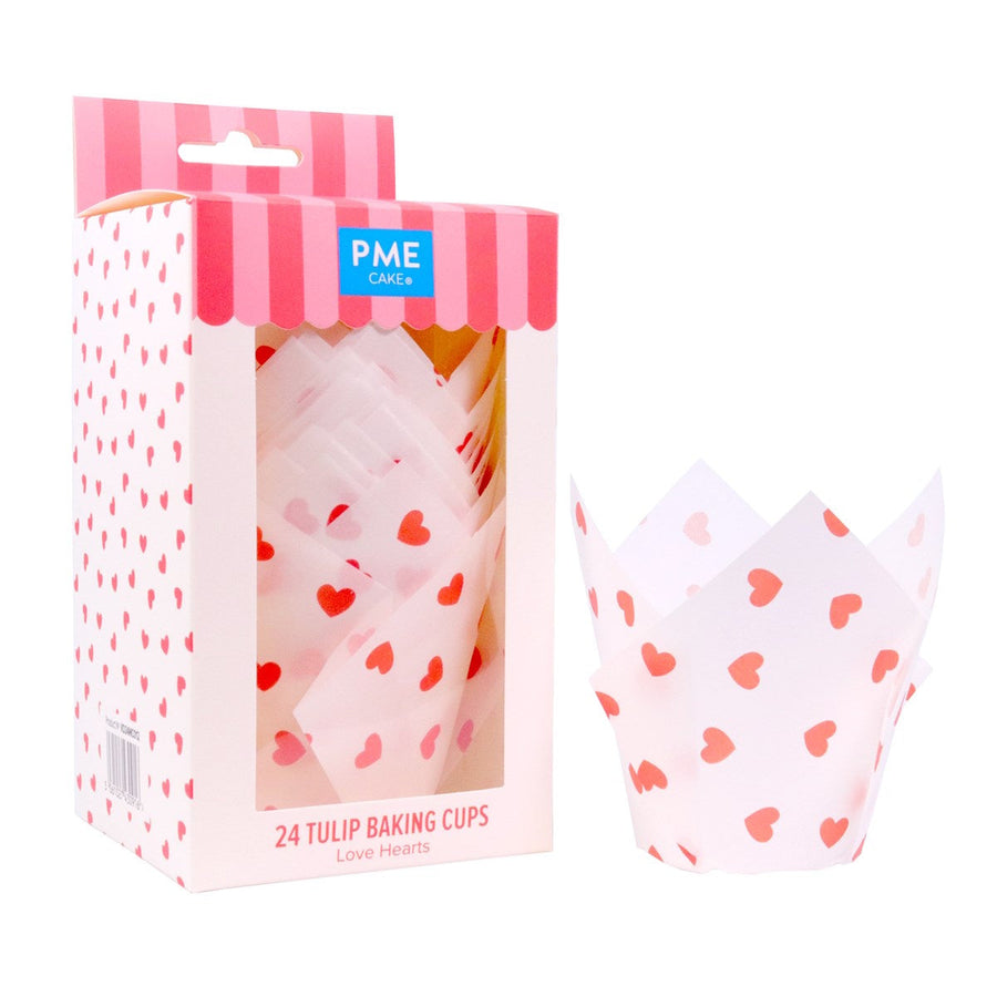 PME Tulip Muffin Cases - Love Hearts 24pk – Cake & Kitchen