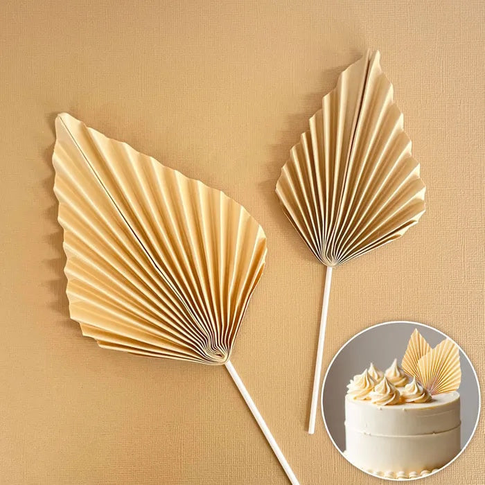 Deco Paper Fan Cake Toppers Set of 2 - Cream – Cake & Kitchen