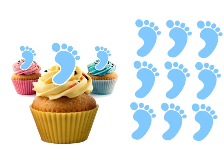 Edible Wafer Toppers - Blue Baby Feet – Cake & Kitchen