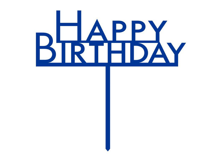 Happy Birthday Cake Topper - Royal Blue – Cake & Kitchen