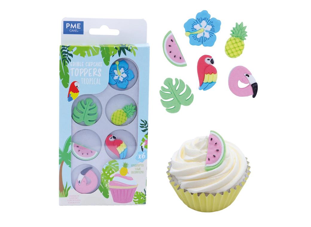 PME Edible Cupcake Toppers Tropical 6pk – Cake & Kitchen