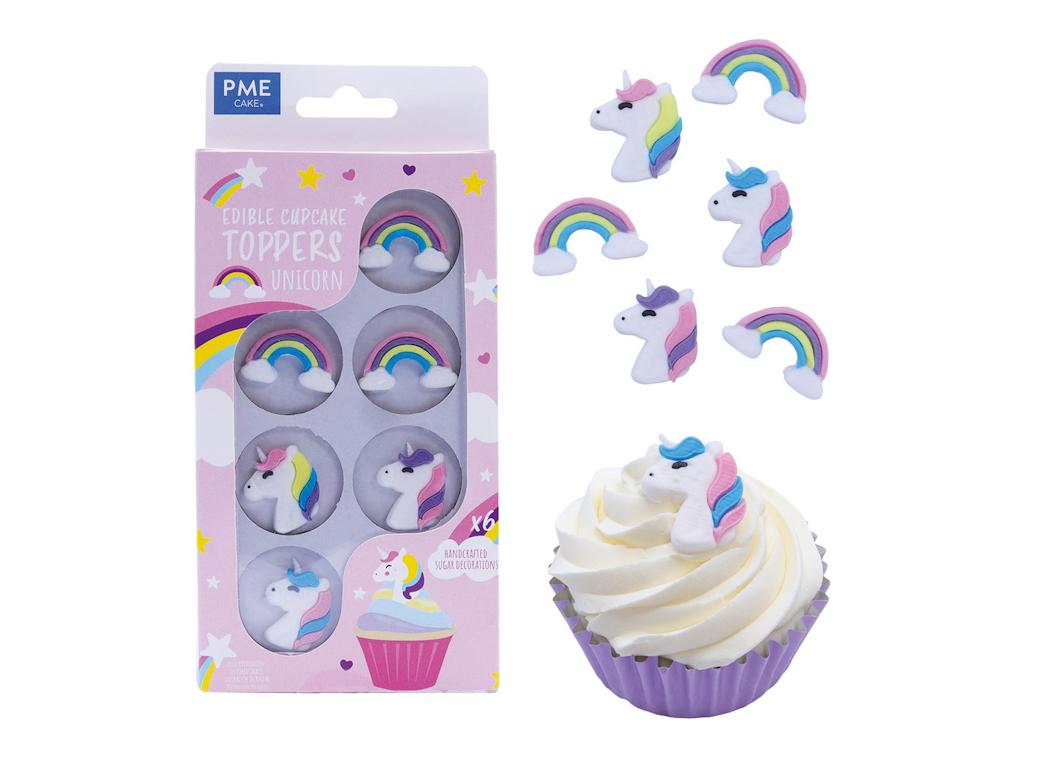 PME Edible Cupcake Toppers Unicorn 6pk – Cake & Kitchen