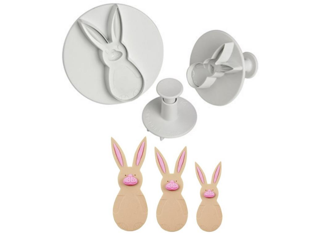 PME Rabbit Plunger Cutters - Set of 3 – Cake & Kitchen